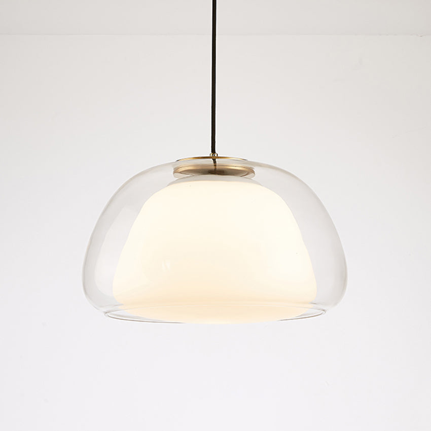 Lampe suspendue moderne en verre au lait – Monsieur Lamp