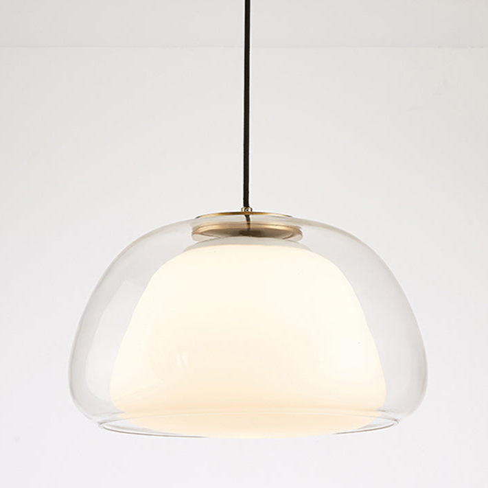 Lampe suspendue moderne en verre au lait – Monsieur Lamp